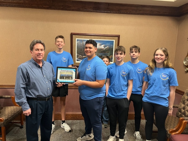 Heartland Community Schools - FBLA Presents HSB with Appreciation Gift